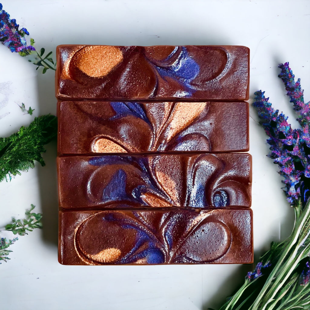 Artisan Soap Bar: Black Amber + Lavender – Stella & Throne Soapery